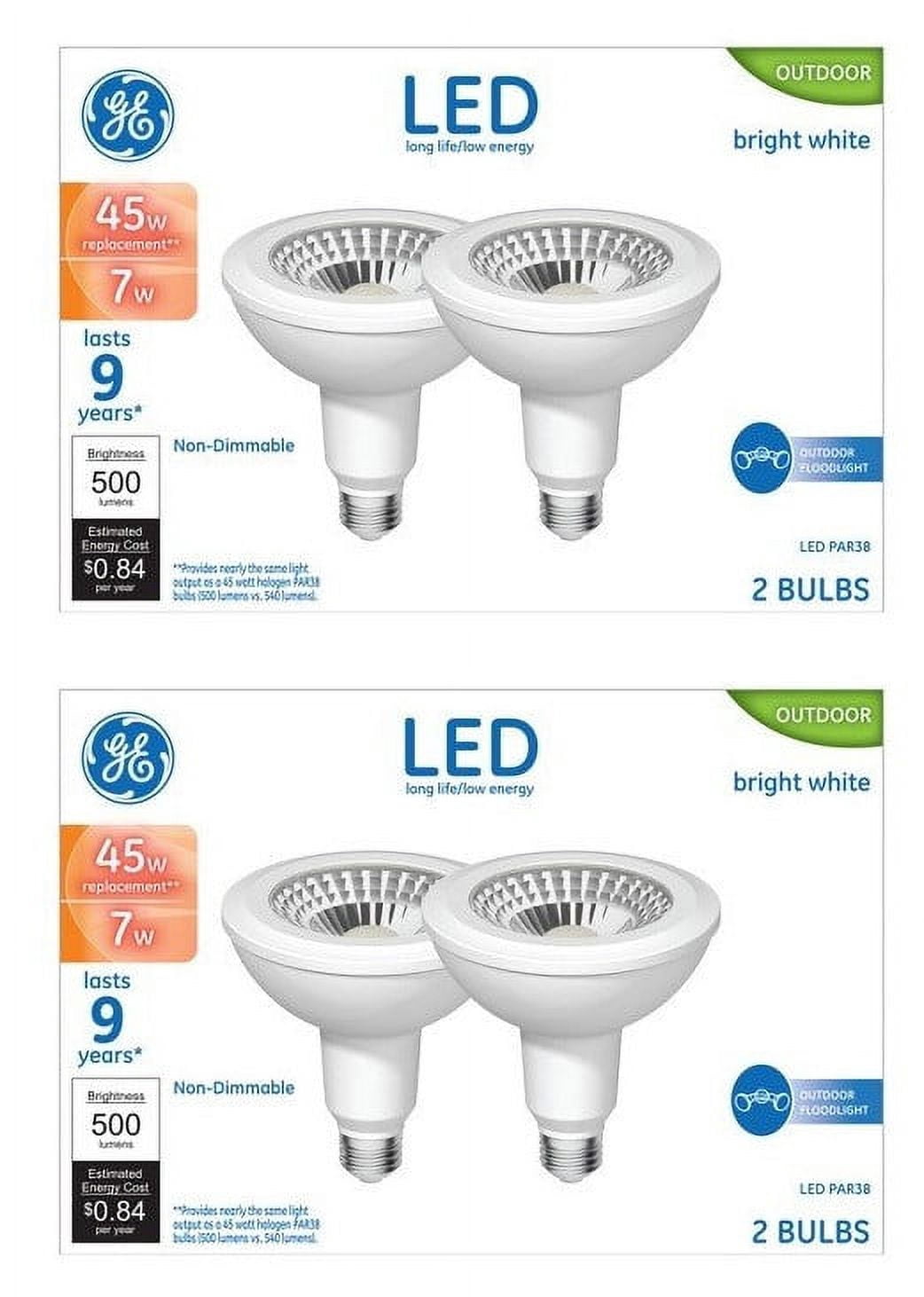 GE Lighting, Outdoor LED Floodlight Bulbs, PAR38 Medium Base, 3000K ...