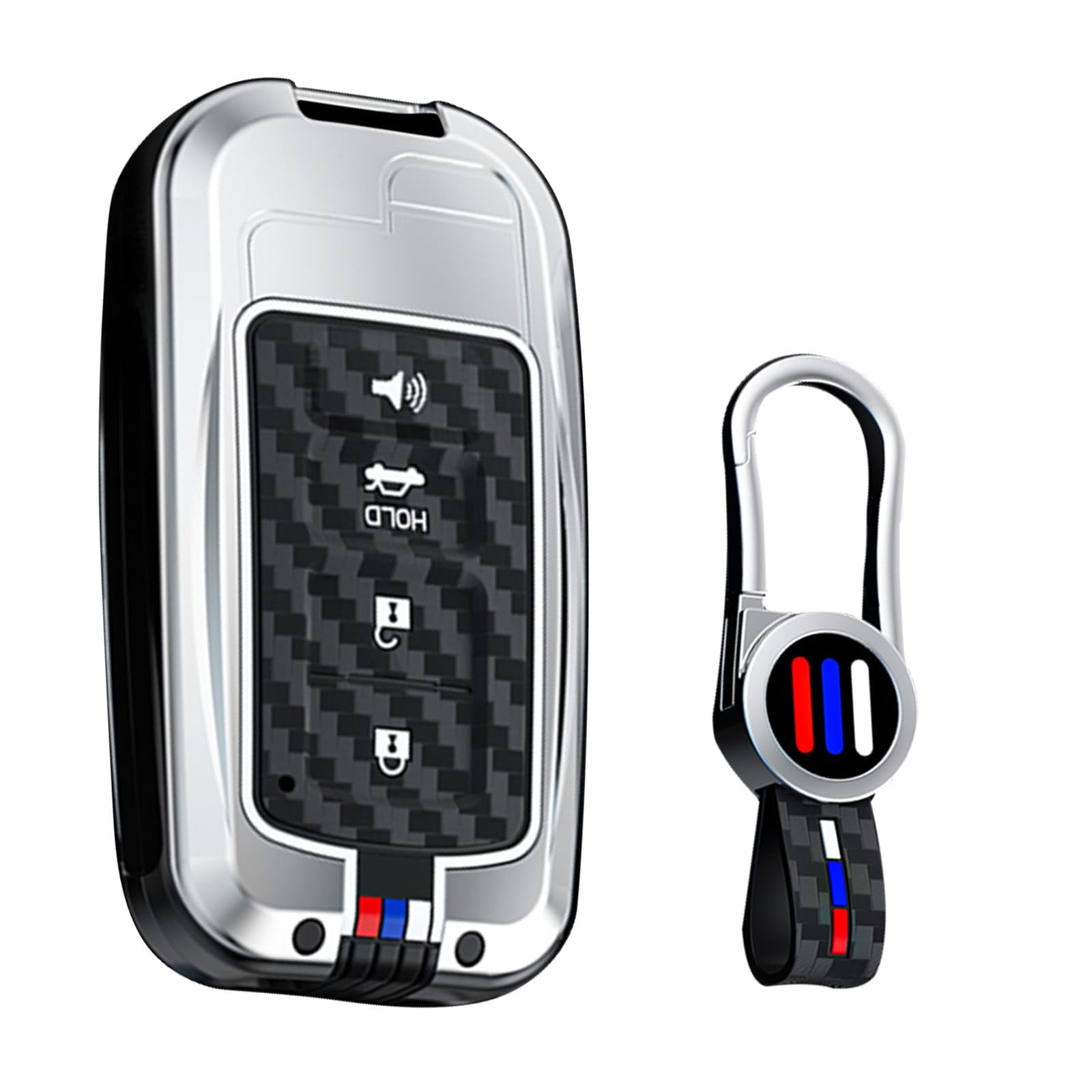 4-button Car Key Shell with Keychain Fit for Toyota RAV4 Highlander ...