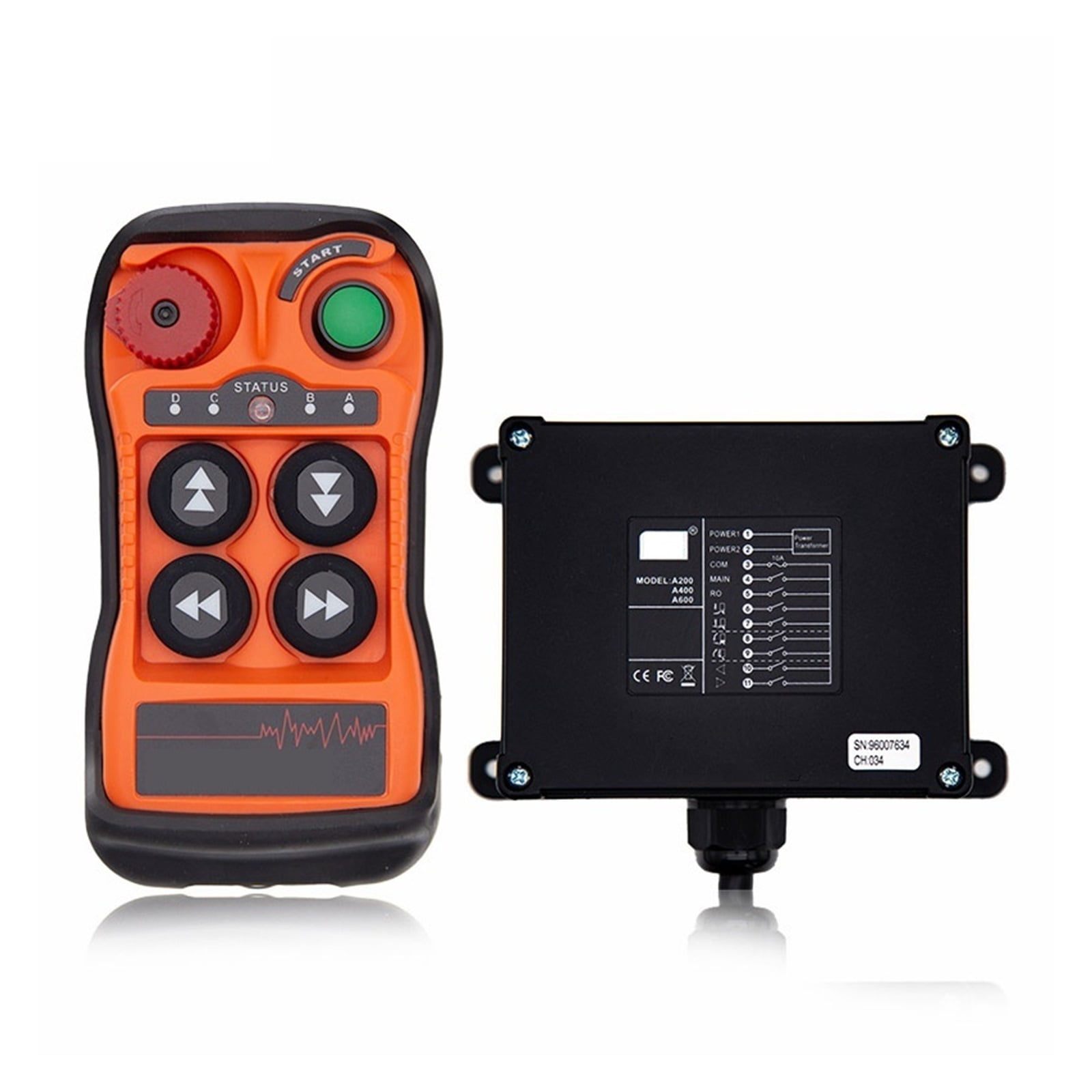 4 buttons single speed Industrial Wireless Radio Crane Remote Control ...