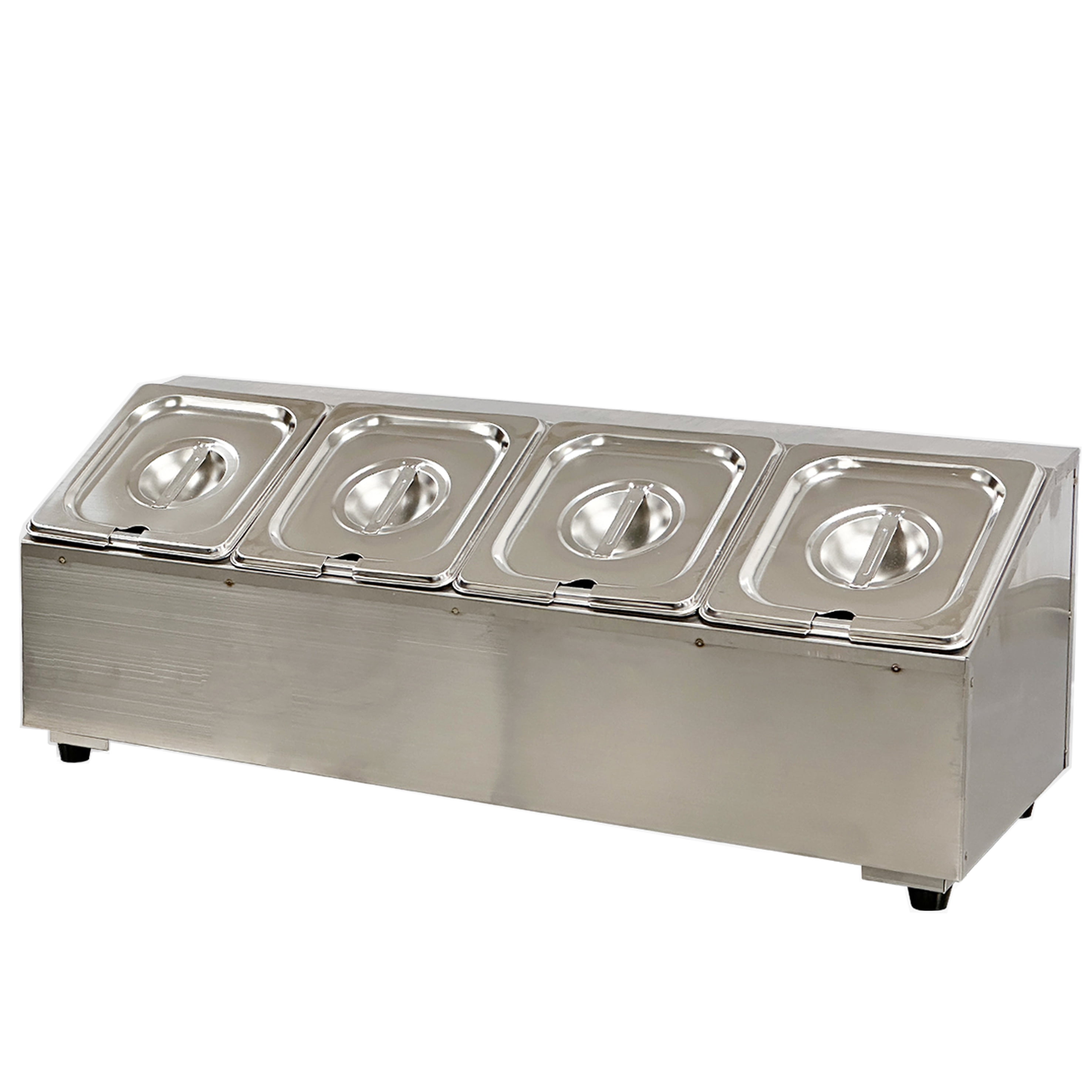 4 Container 1-6 Seasoning Box Condiment Station Gastronorm Pan Milk Tea ...