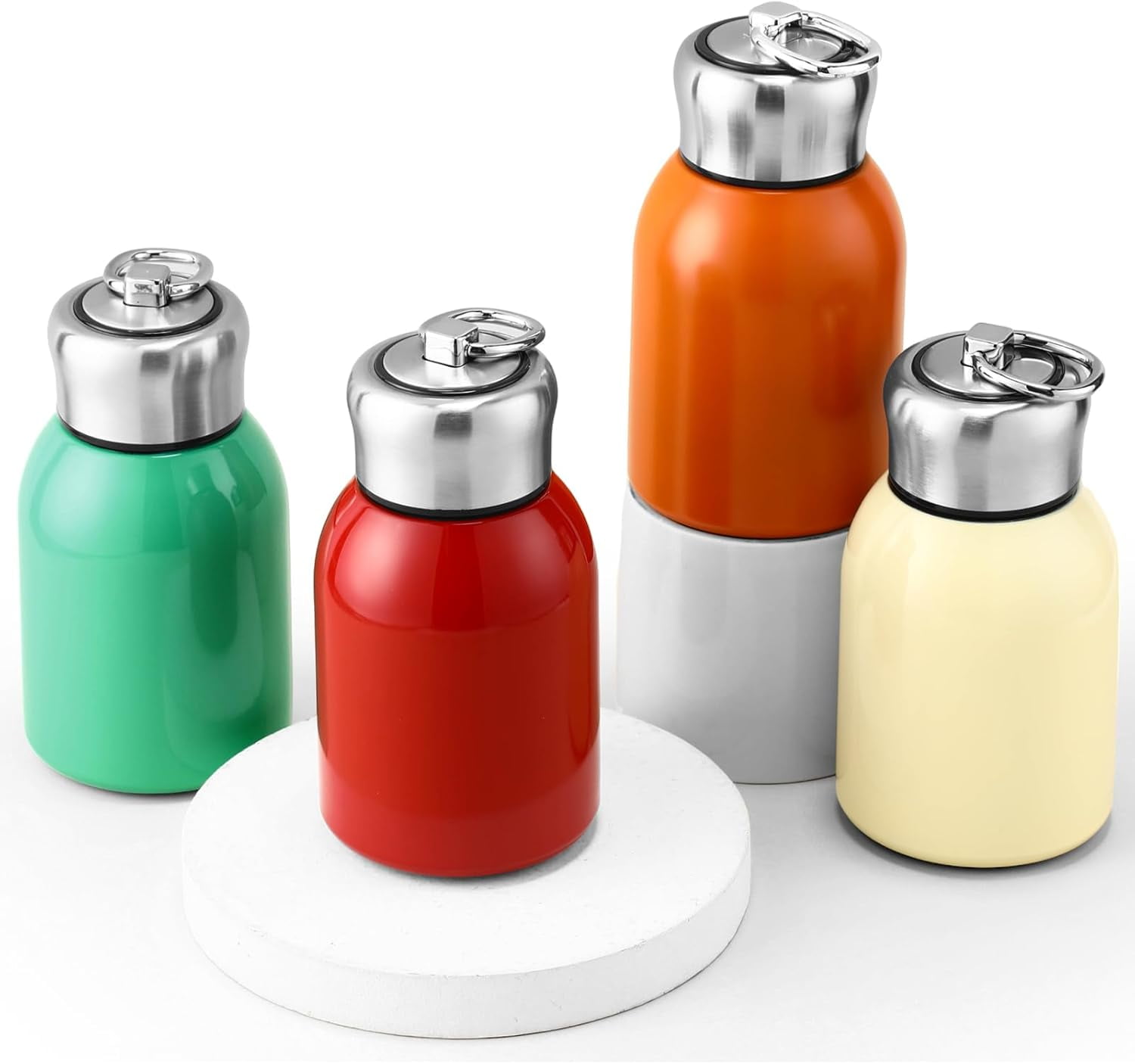 4 count 10oz Mini Water Bottles Stainless Slim Insulated Thermal for ...