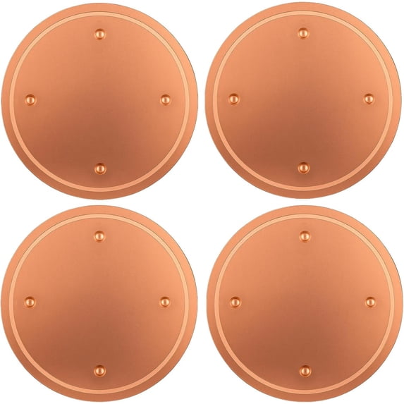 4 count 4Inch Bird Bath Copper Disk - Four-Point Support 99.99% Pure ...