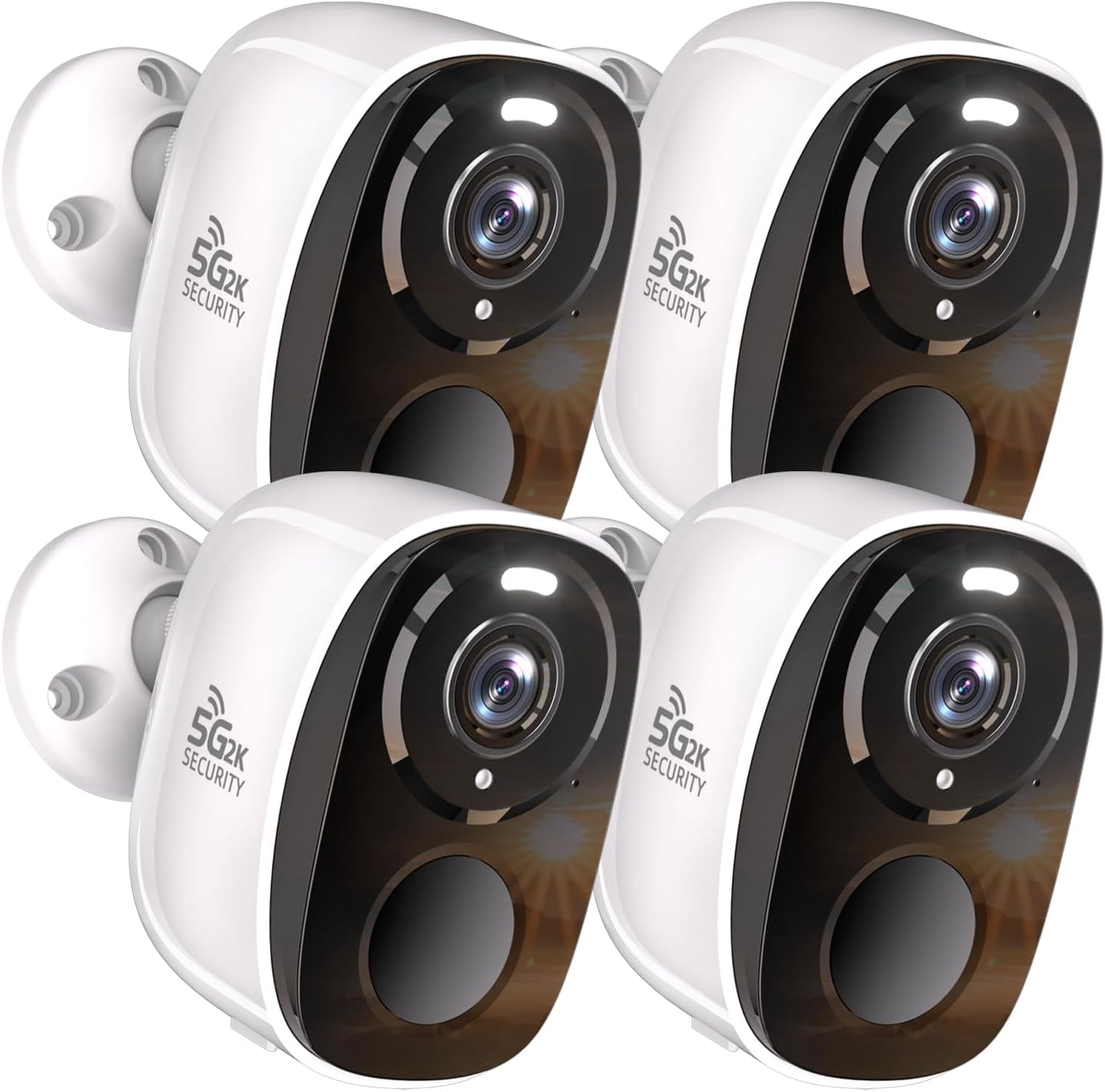 4 count 5G/2.4G WiFi Cameras Outdoor, Indoor Camera with AI Detection ...