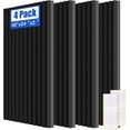 4 count Acoustic Panels,48''X24''X2'' Soundproof Wall Panels,High ...