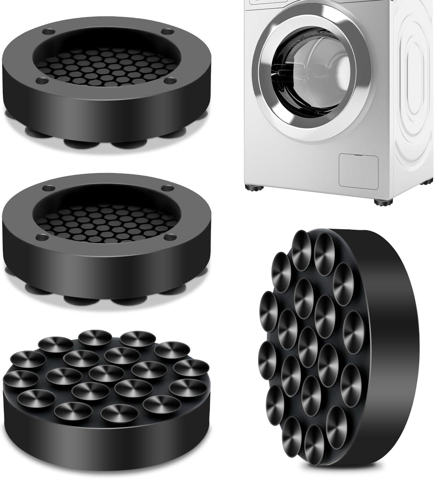 4 count Anti Vibration Pads for Washing Machine, Anti Vibration Washing ...