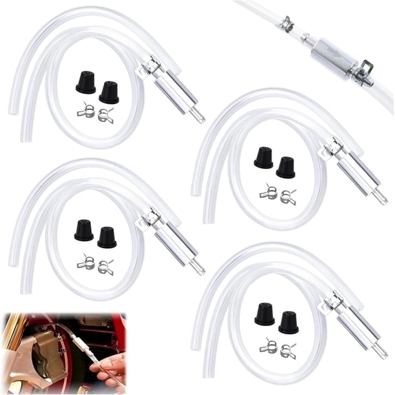 4 count Bleeder Hose, Bleeder Kit, One Way Check Valve Tube Bleeding ...