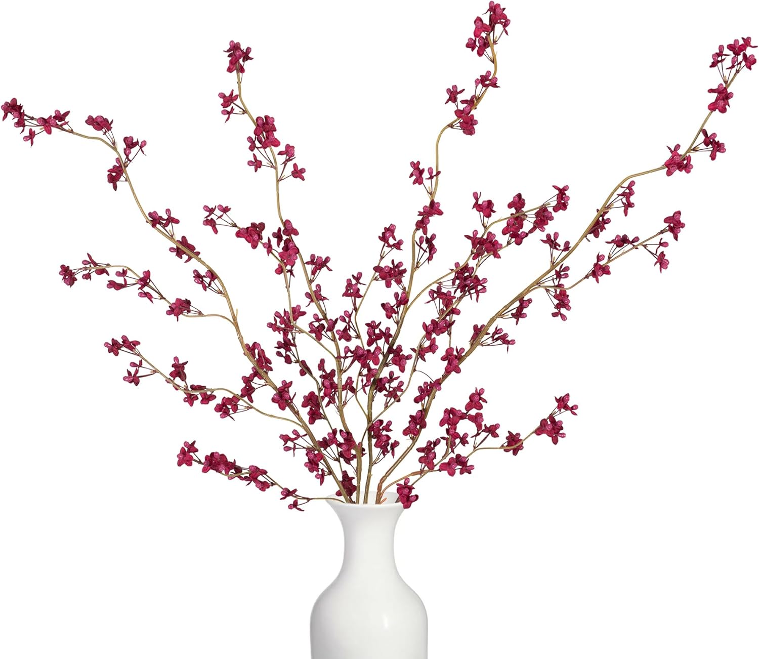4 count Blossom Branches Artificial for Indoor Decor, Faux Long Stem ...