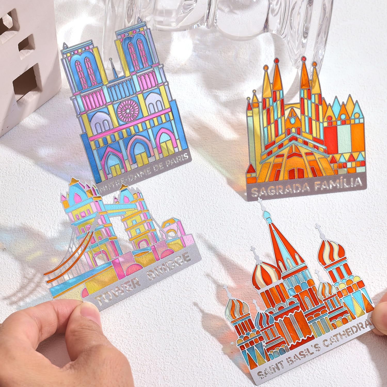 4 count Bookmarks with Transparent Design, Cute Book Marks for Readers ...