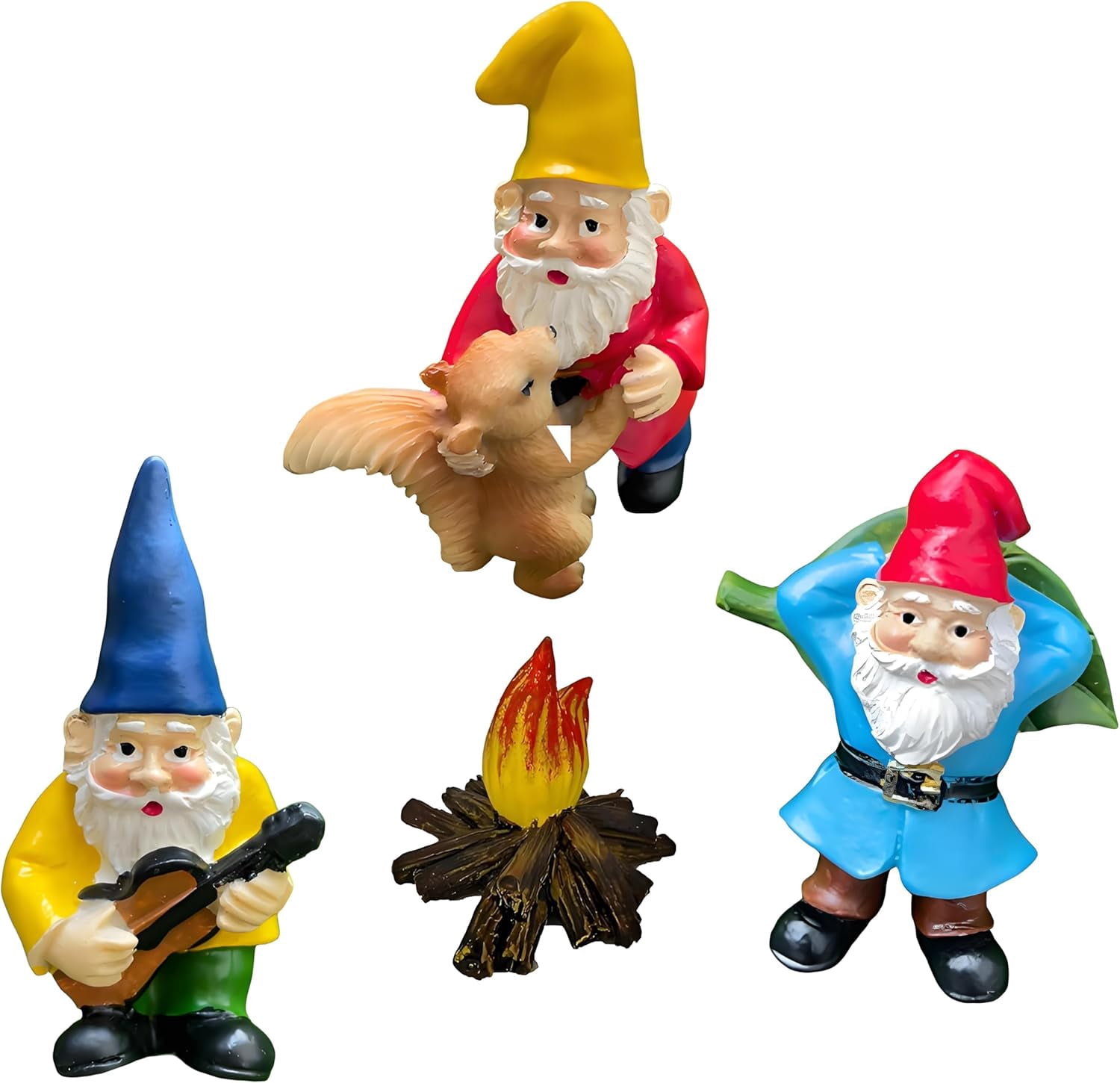 4 count Dance Miniature Garden Fairy Garden Accessories Campfire Little ...