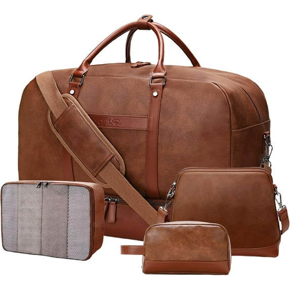 4 count Duffle Bag for Travel, Weekender Overnight Bag for Women & Men ...