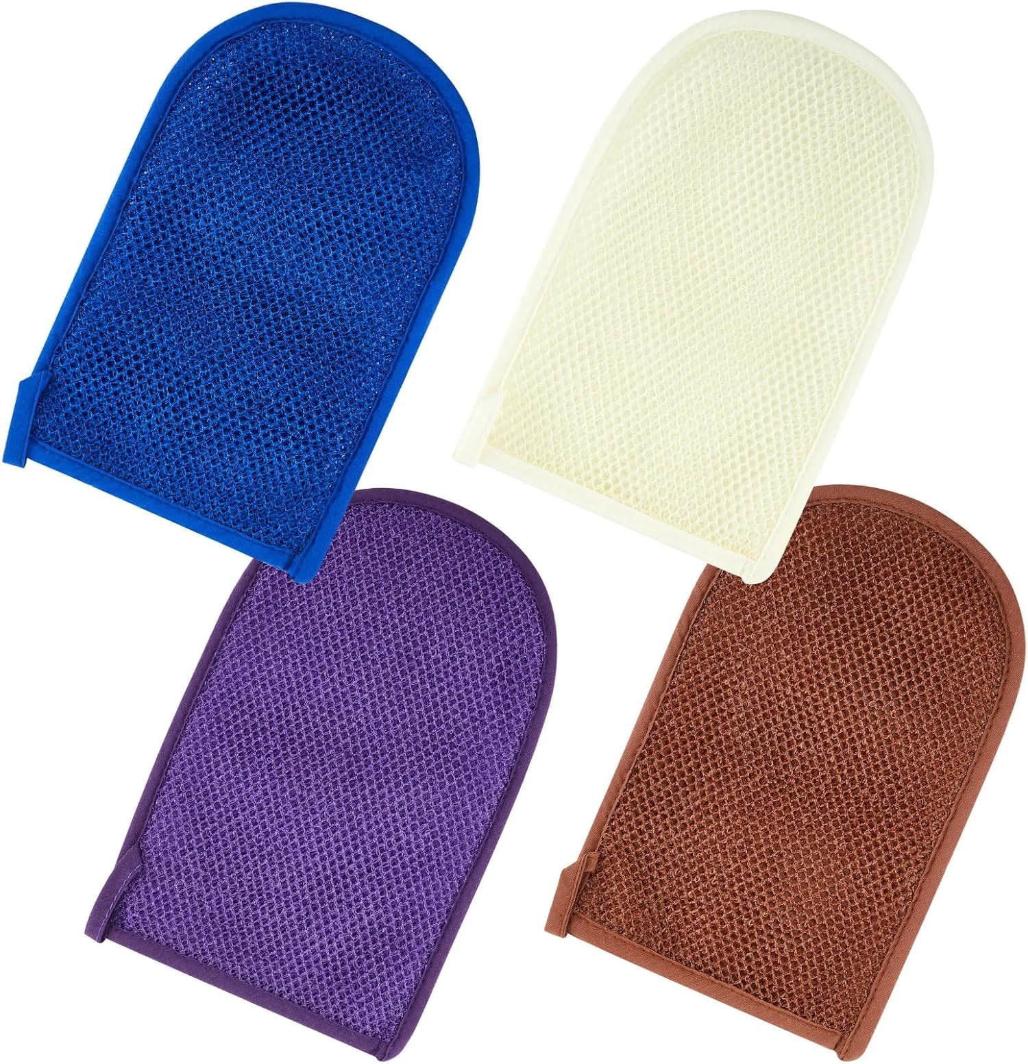 4 count Glove Net Sponge Mitt Gloves Bath Deep Cleaning Removal Sponge ...