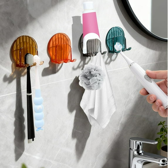 4 count Holders Wall Mounted, Elegant Design Fits Manual/, and Towel ...