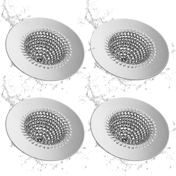 4 count Kitchen Sink Drain Strainer, Flippable Mesh Sink Strainer, 304 ...