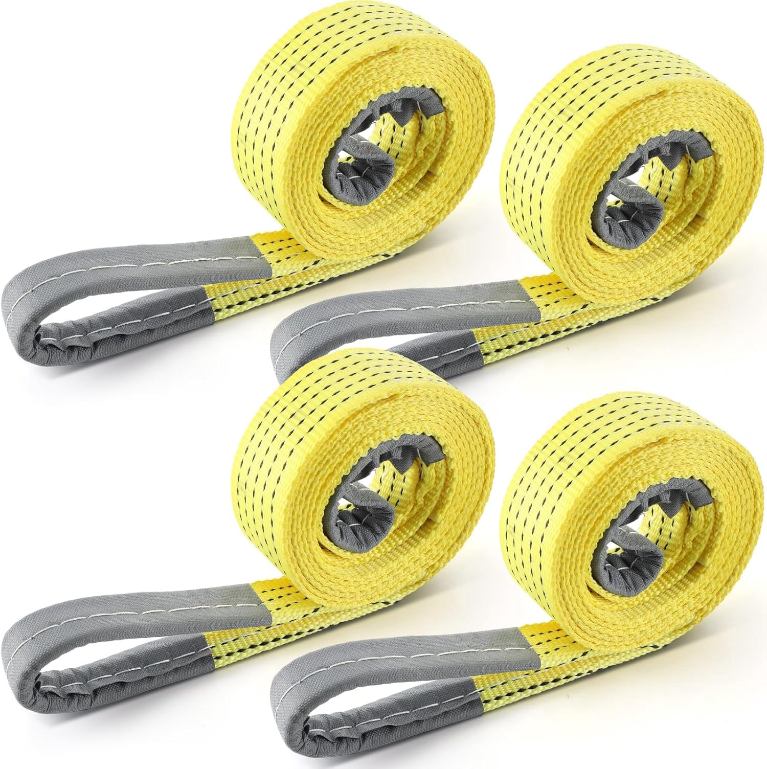 4 count Lift Sling Straps Heavy Duty Web Slings Straps Polyester Nylon ...