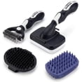 4 count Self Cleaning Slicker Brush, Pet Rake, Bath Brush & Massage ...