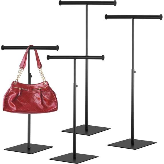 4 count T Shaped Purse Display Stand Necklace Display Stand Tabletop ...