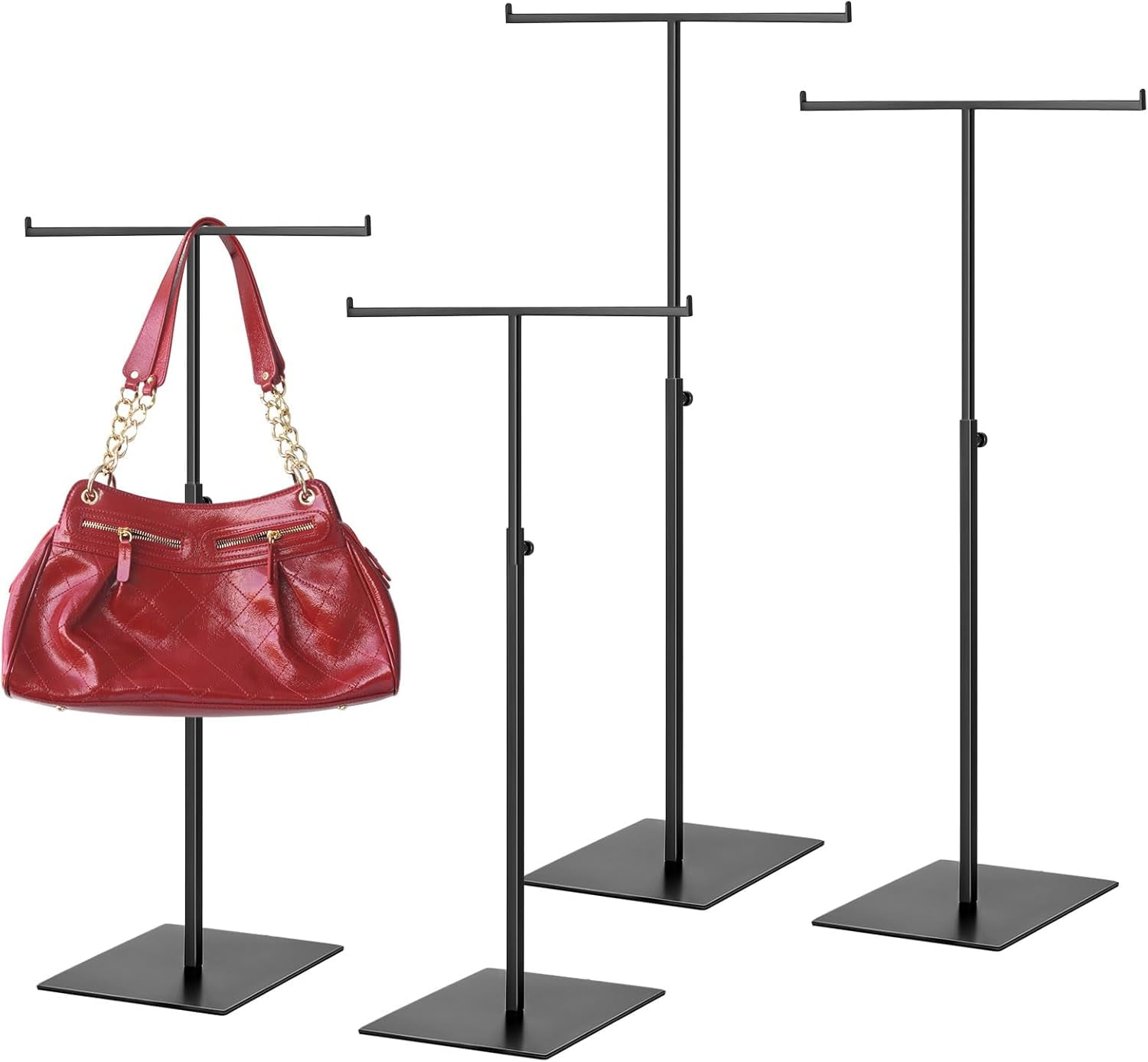 4 count Tabletop Purse Display Stand Metal T Bar Handbag Display Stand ...