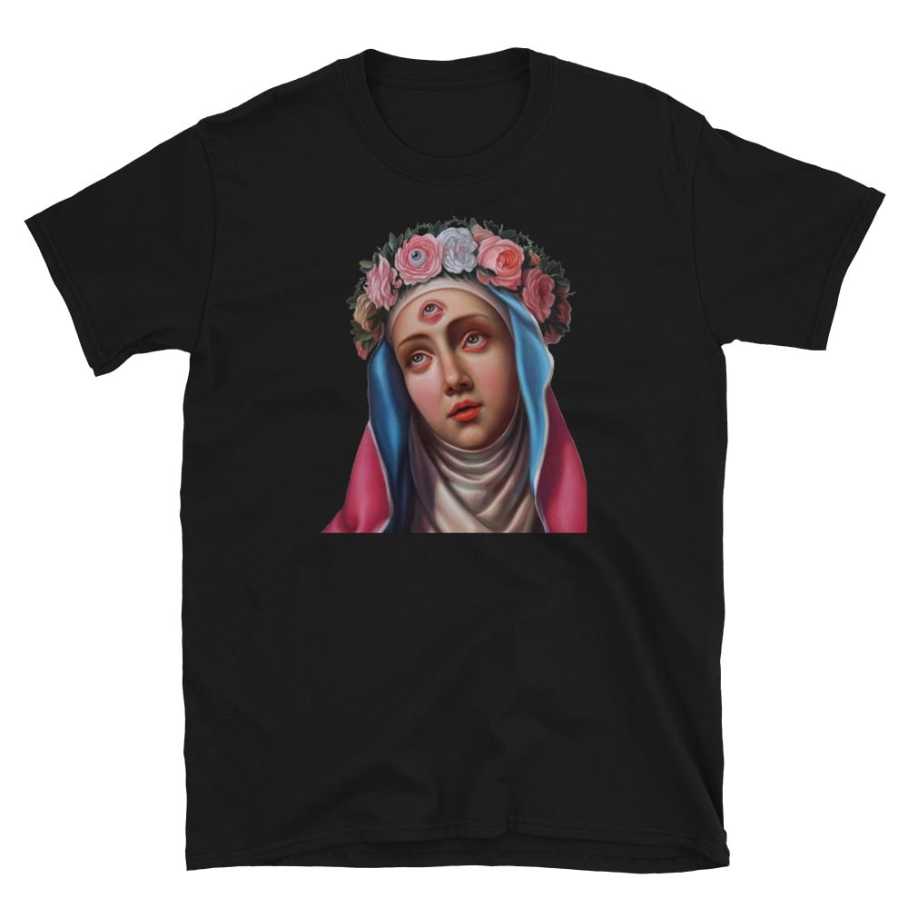 4 eyed Nun, Psychedelic, Acid Nun, Realistic T-shirt - Walmart.com