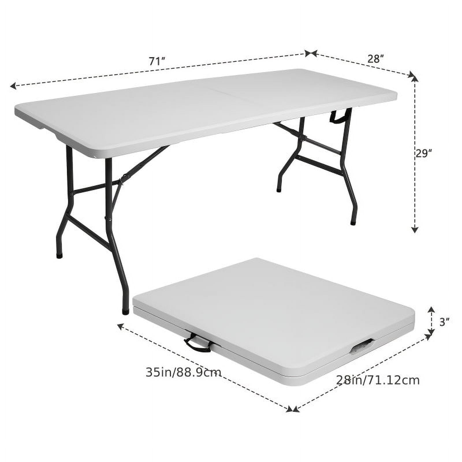 4 feet / 6 feet plastic folding table, portable indoor/outdoor dining ...