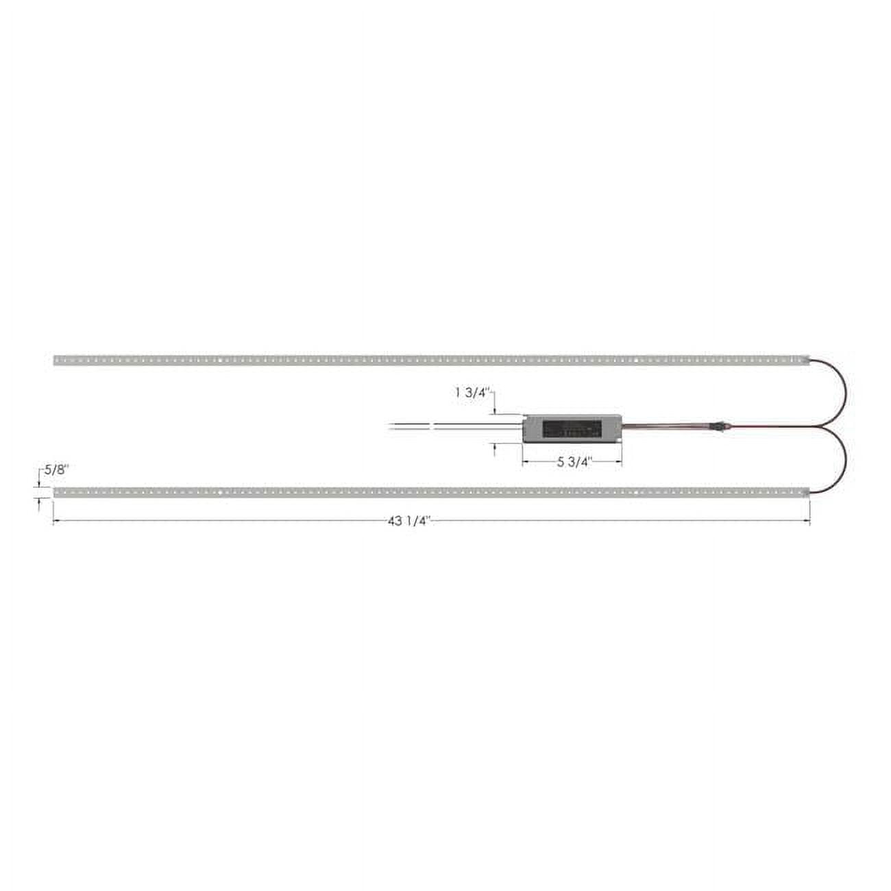4 ft. 40W 4000K Equivalent Integrated White LED Strip Retrofit Kit ...