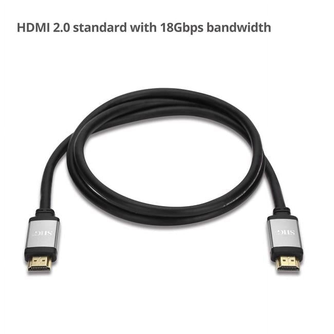 4 ft. 4K High Speed HDMI Bandwidth Cable, Black & Grey - Walmart.com