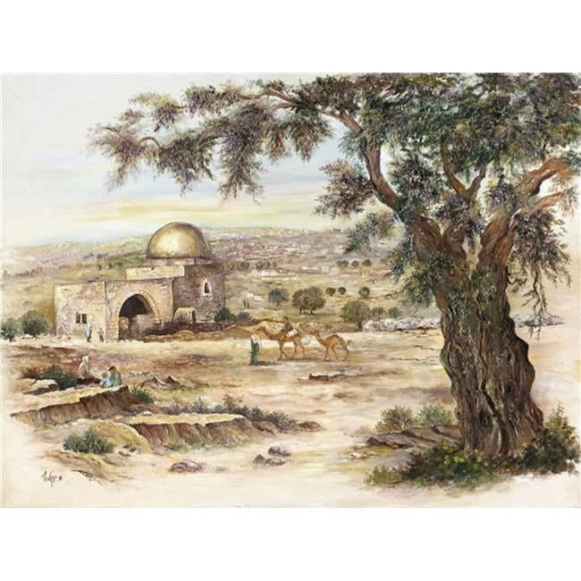 4 ft. 7 in. x 10 ft. Extra Large Fabric Kever Rachel Print Sukkah Mural ...