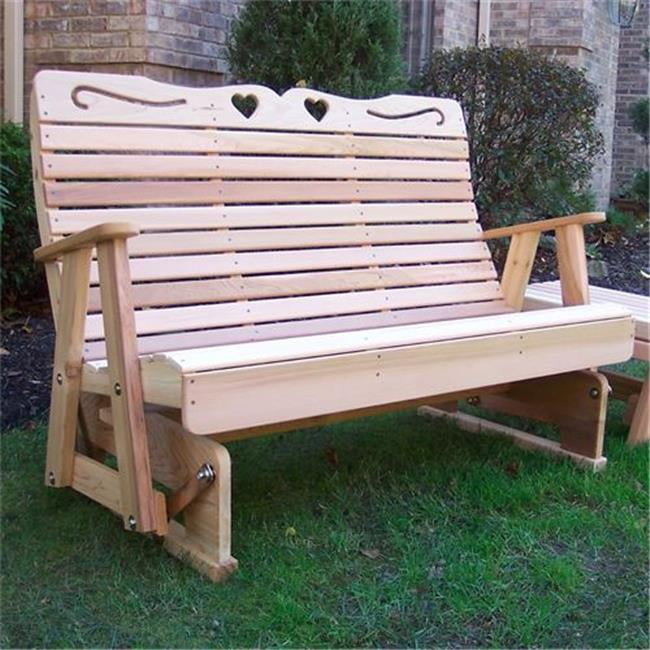 4 ft. Cedar Royal Country Hearts Rocking Glider - Walmart.com