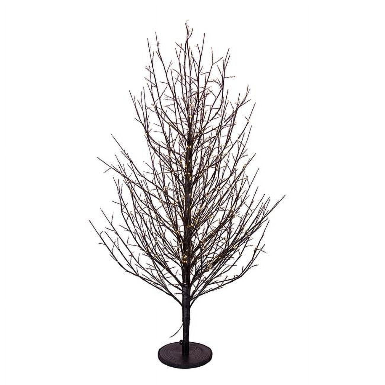 4 ft. Dark Brown Twig Tree with 1000 Warm White Cluster Lights ...