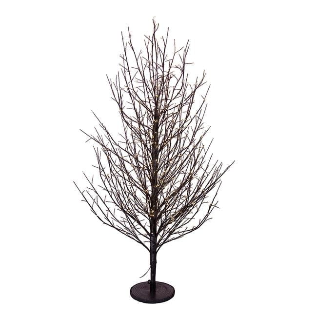 4 ft. Dark Brown Twig Tree with 1000 Warm White Cluster Lights ...