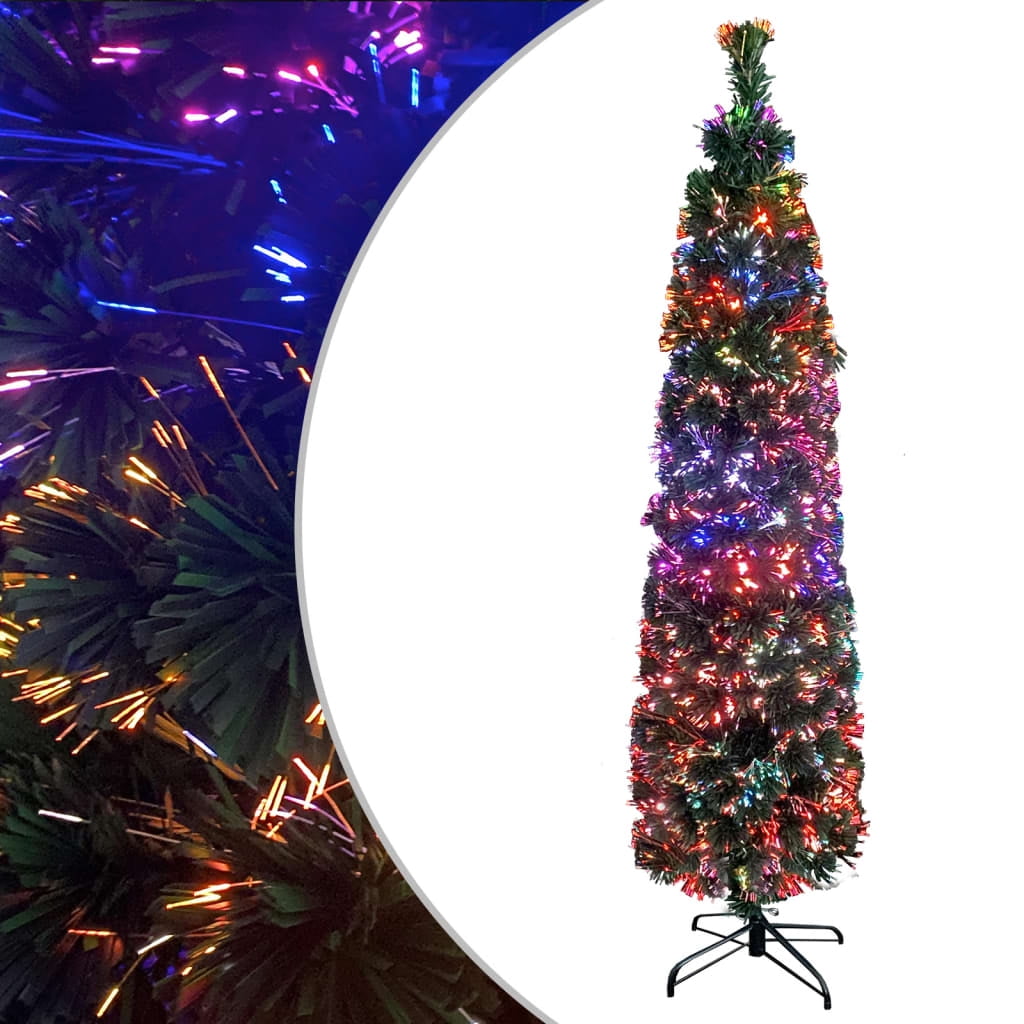 4 ft Fiber Optic Slim Artificial Christmas Tree with Stand - Easy ...