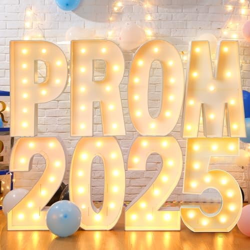 4 ft Graduation 2025 Marquee Decorations Light up Grad Prom Letter ...