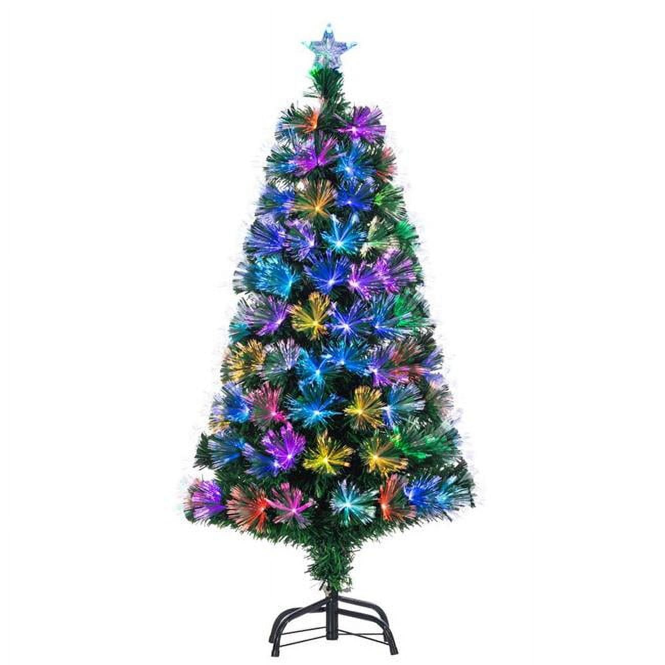 4 ft. High Fiber Optic Color-Changing Christmas Tree, Multi Color ...