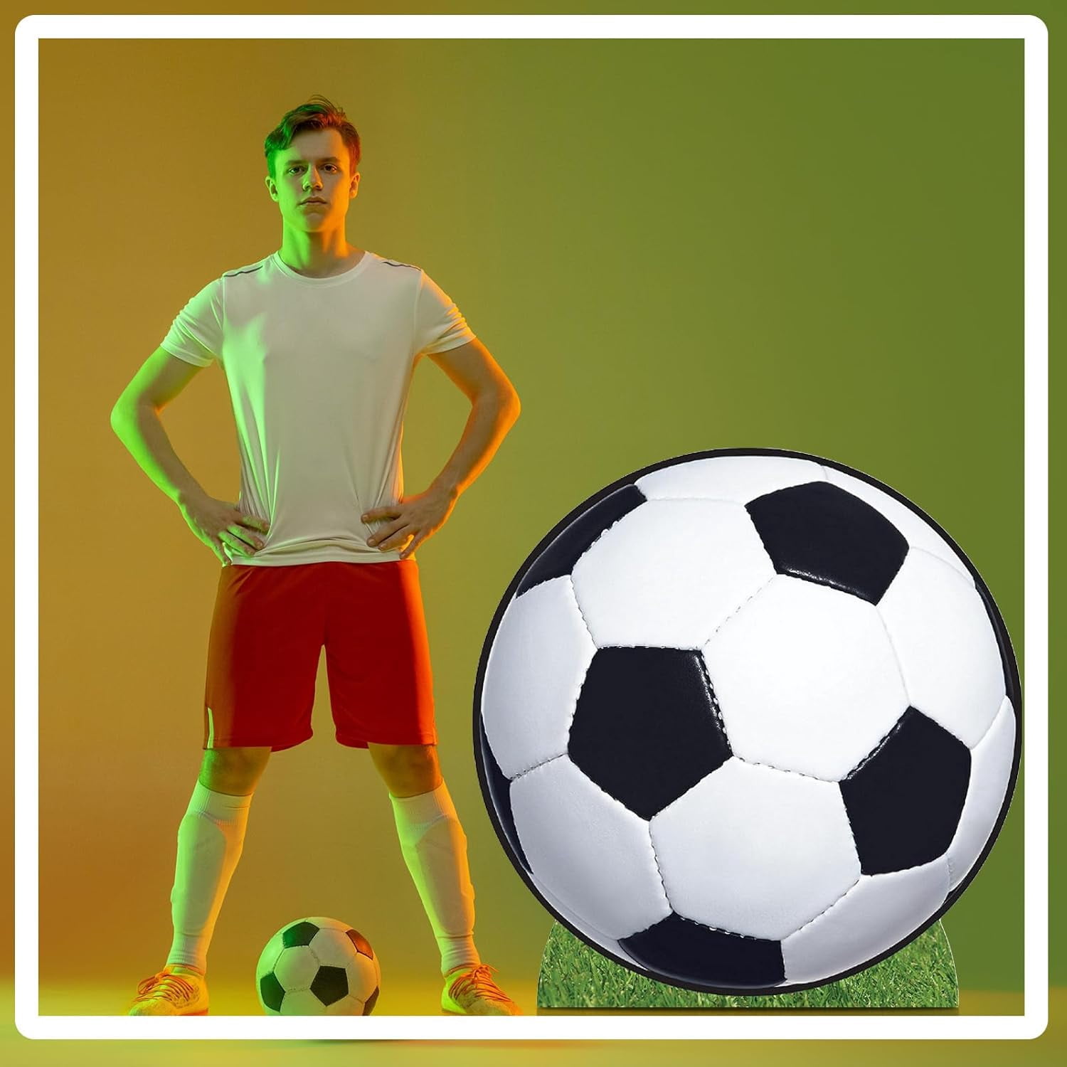 4 ft Large Football Cardboard Cutout Stand up Life Size Football Party ...