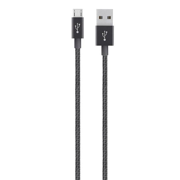 4 ft. Metallic Micro-USB to USB Cable - Black - Walmart.com