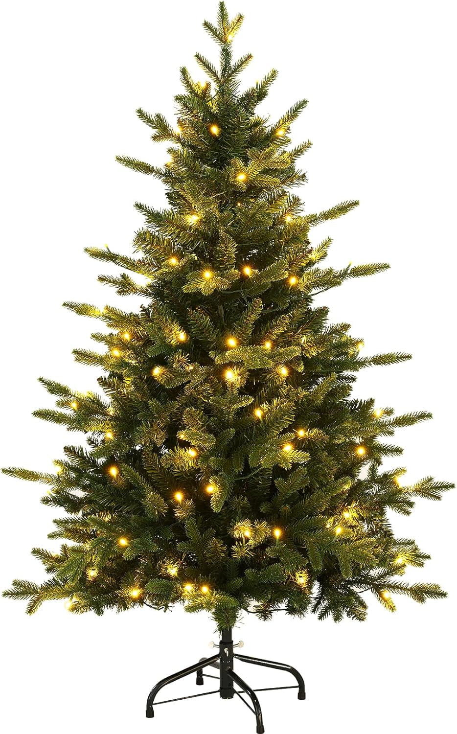 4 ft Pre Lit Artificial Christmas Tree with Lights, Fraser Fir ...