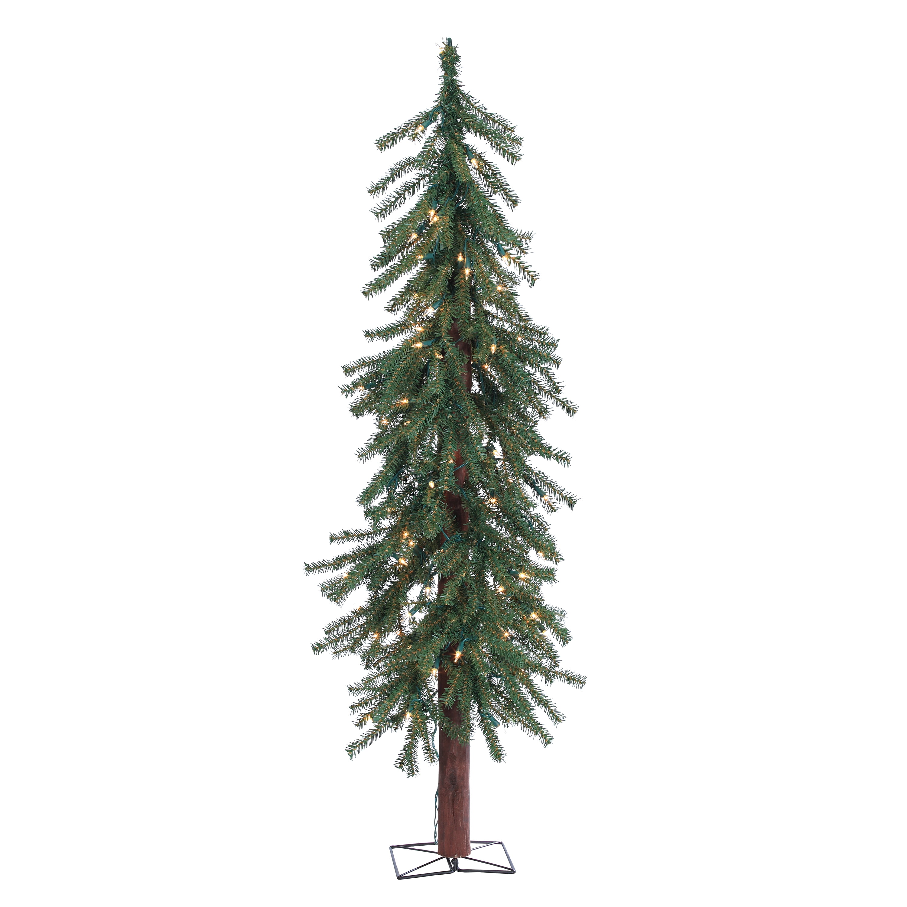 4 ft. Pre Lit Clear UL Rustic Alpine Tree - Walmart.com