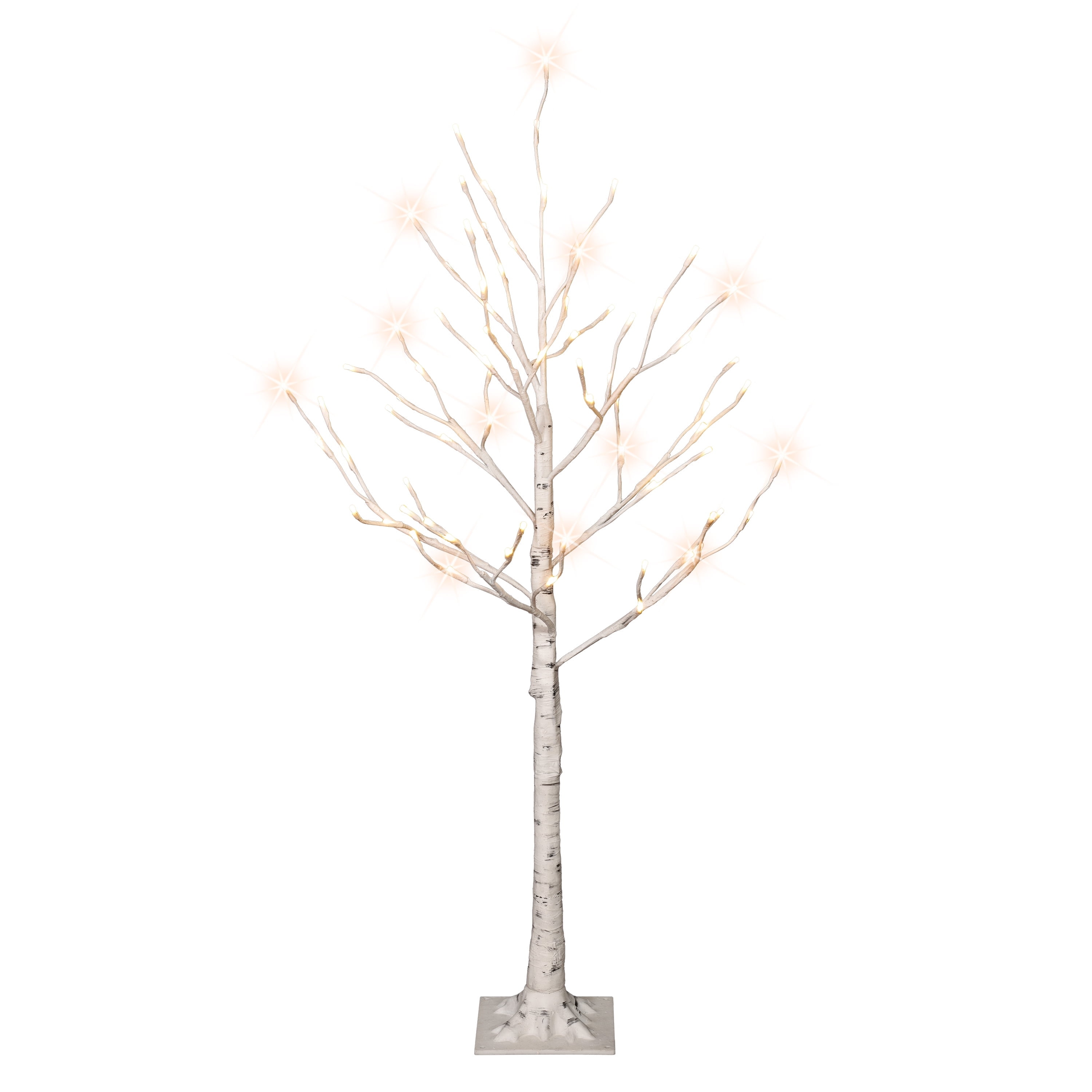 4 ft Pre-Lit White Artificial Twig Tree - Walmart.com