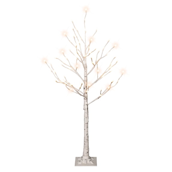 4 ft Pre-Lit White Artificial Twig Tree - Walmart.com