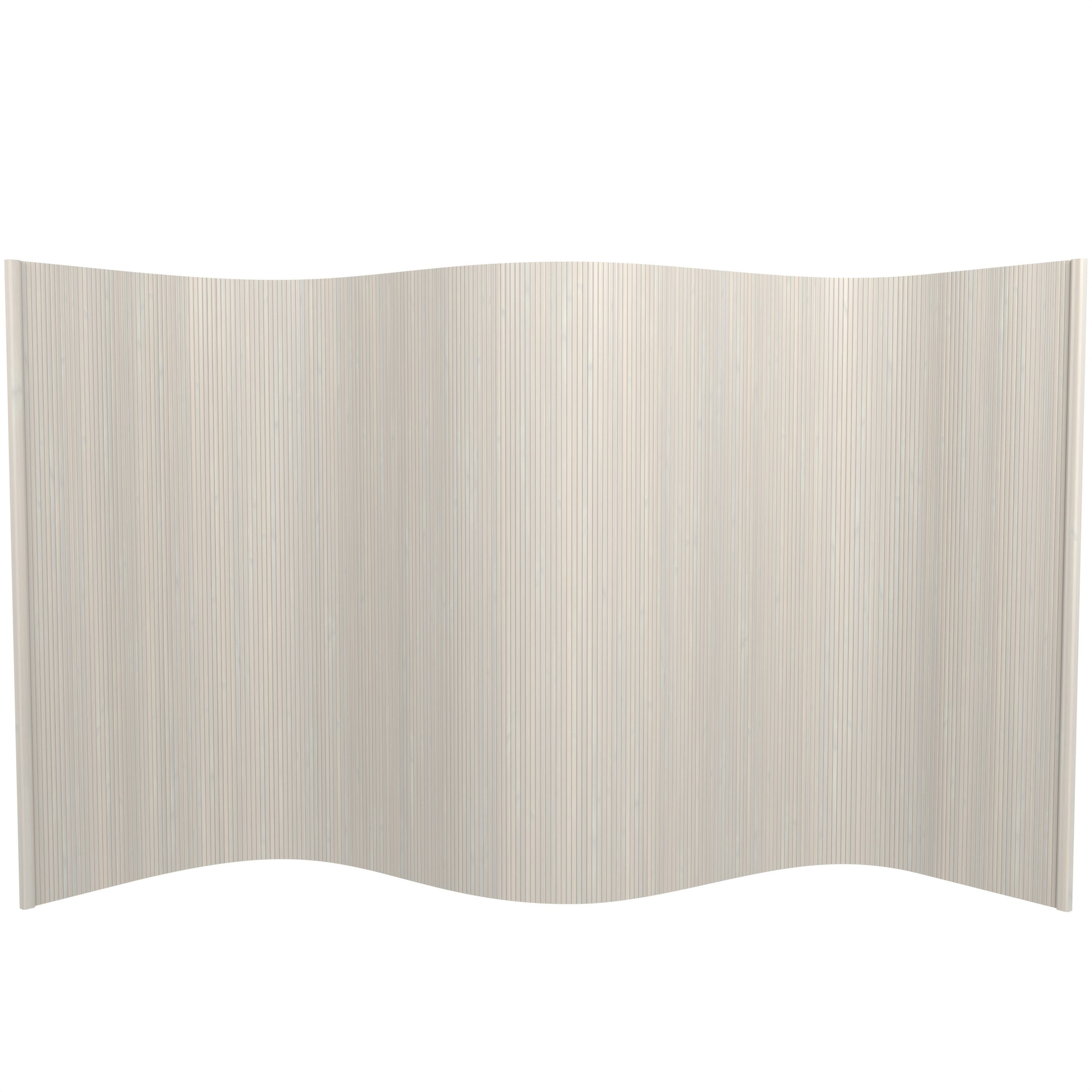 4 ft. Short Bamboo Wave Screen - White - Walmart.com