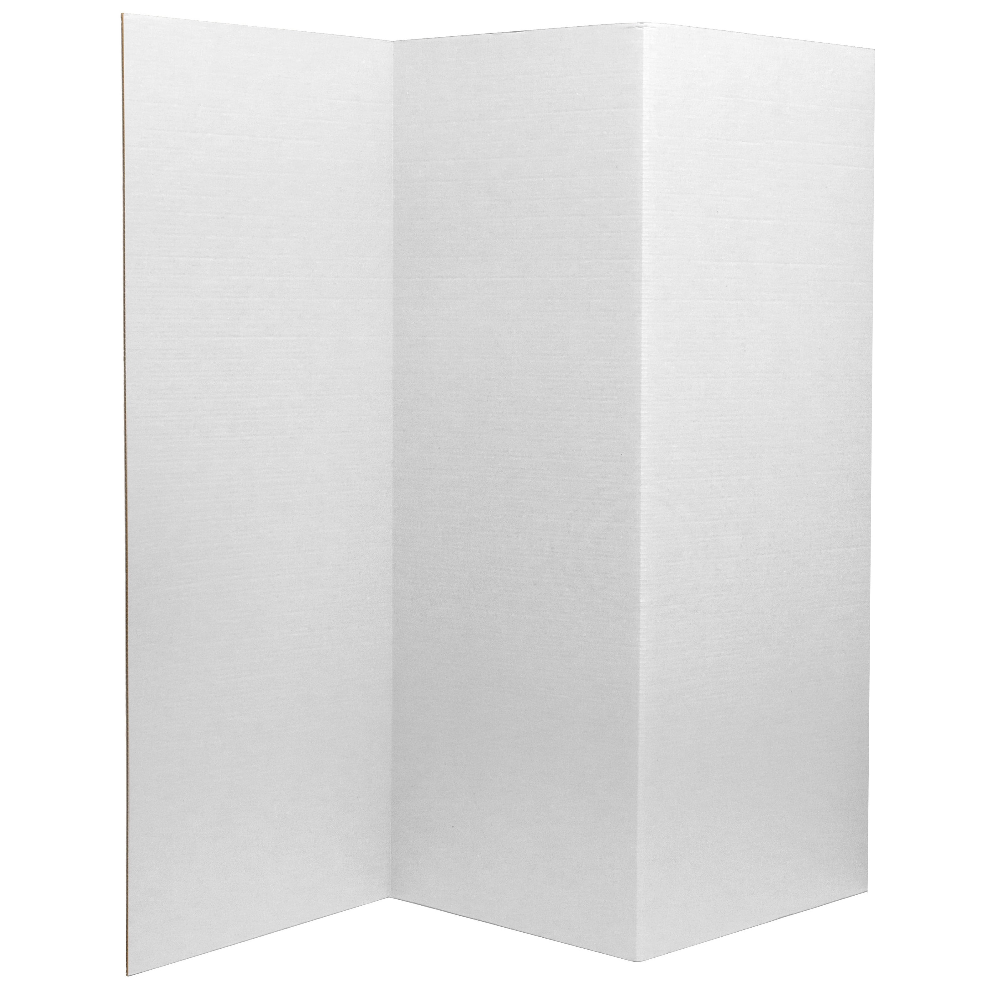 Free Shipping! Oriental Furniture 4 ft White Cardboard Folding Screen ...