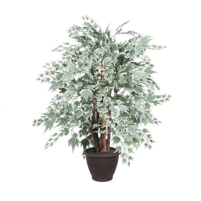 4 ft. Silver Maple Extra Full Bush in Plastic, Green & Silver - Walmart.com