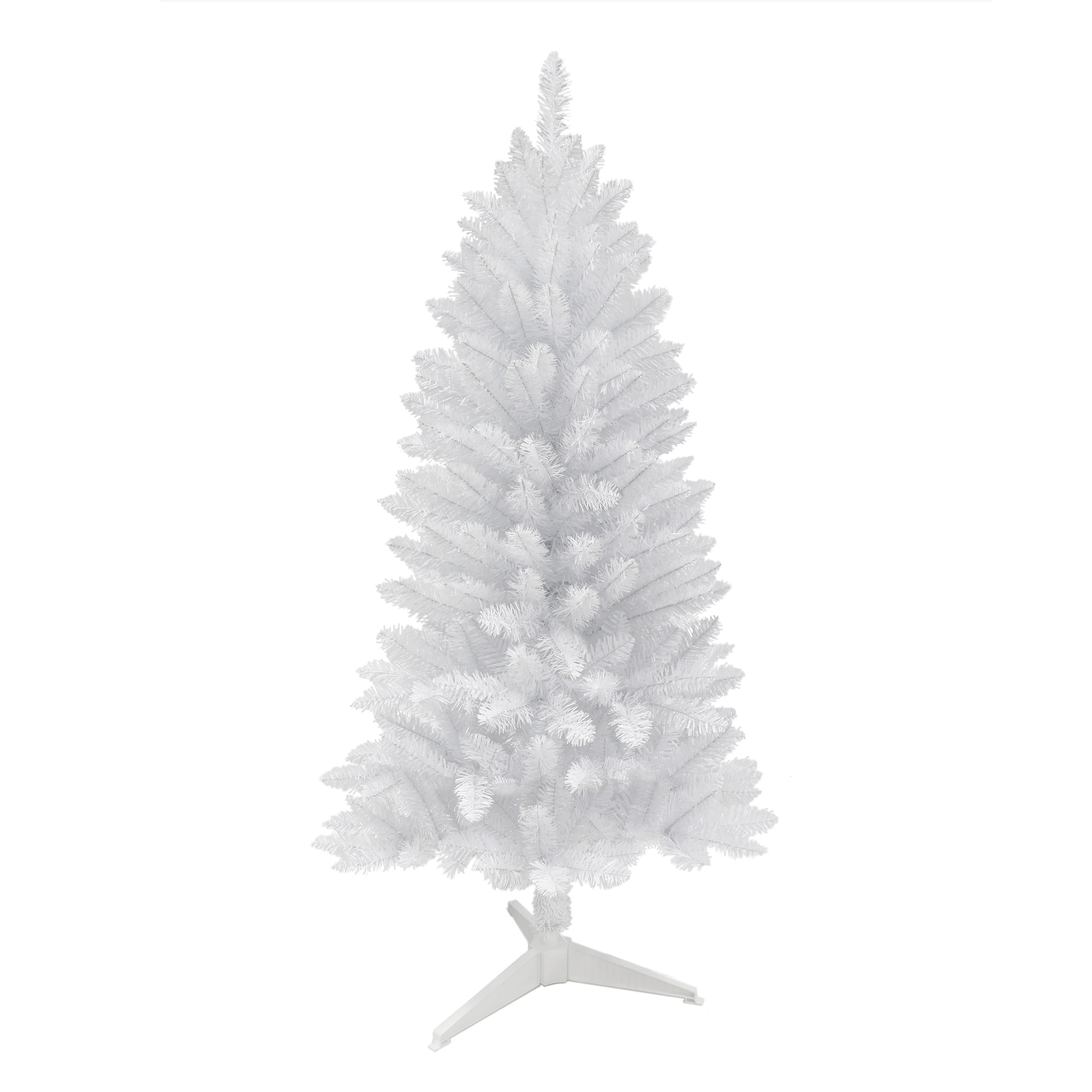 4 ft White Carson Artificial Pine Tree - Walmart.com