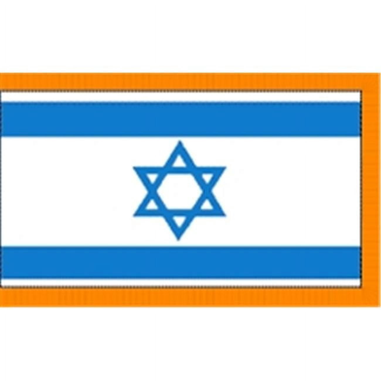 4 ft. X 6 ft. Colonial Nyl-Glo Israel Flag with Fringe - Walmart.com