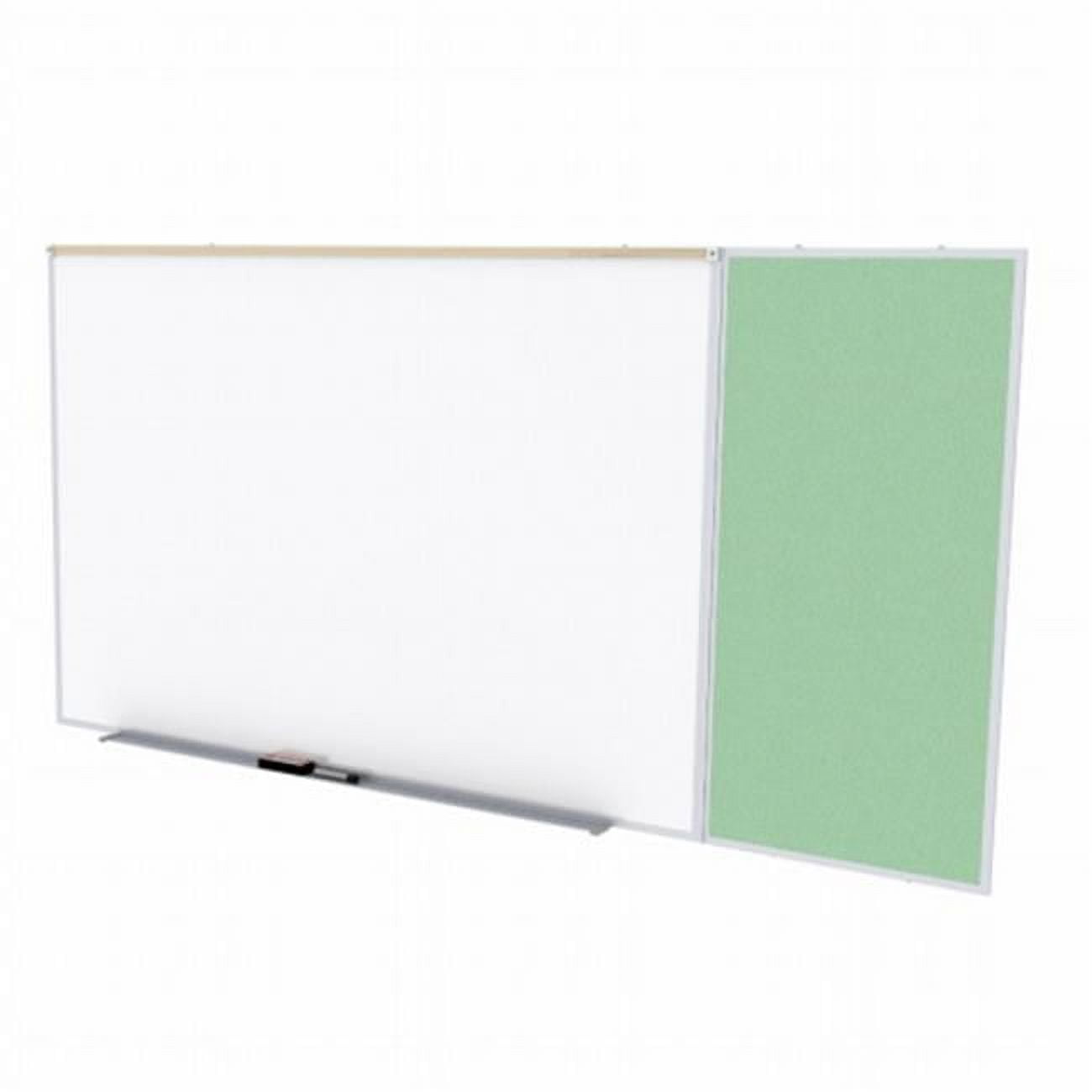 4 ft. x 10 ft. Style C Combination Unit - Porcelain Magnetic Whiteboard ...