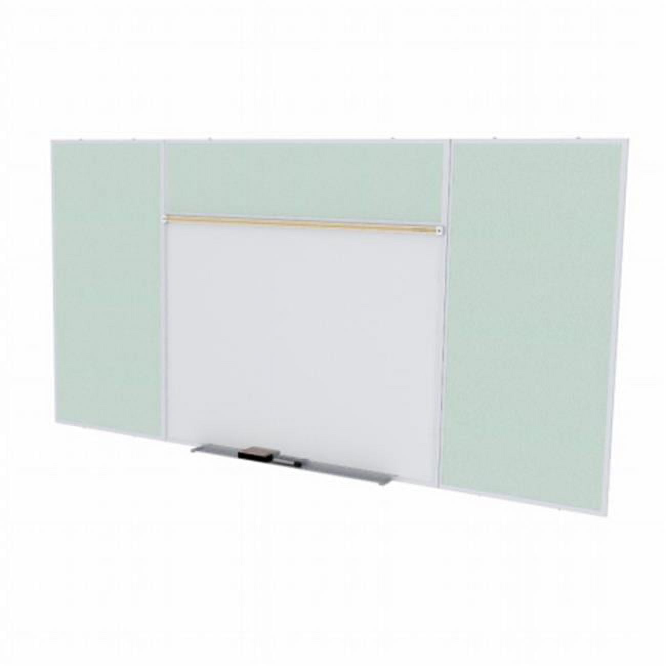 4 ft. x 16 ft. Style E Combination Unit - Porcelain Magnetic Whiteboard ...