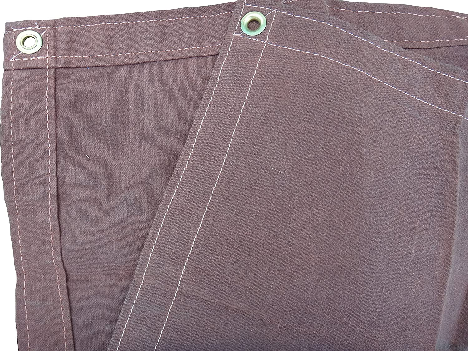 4 ft. x 4 ft. Brown 12 Oz. Canvas Tarp - Walmart Business Supplies
