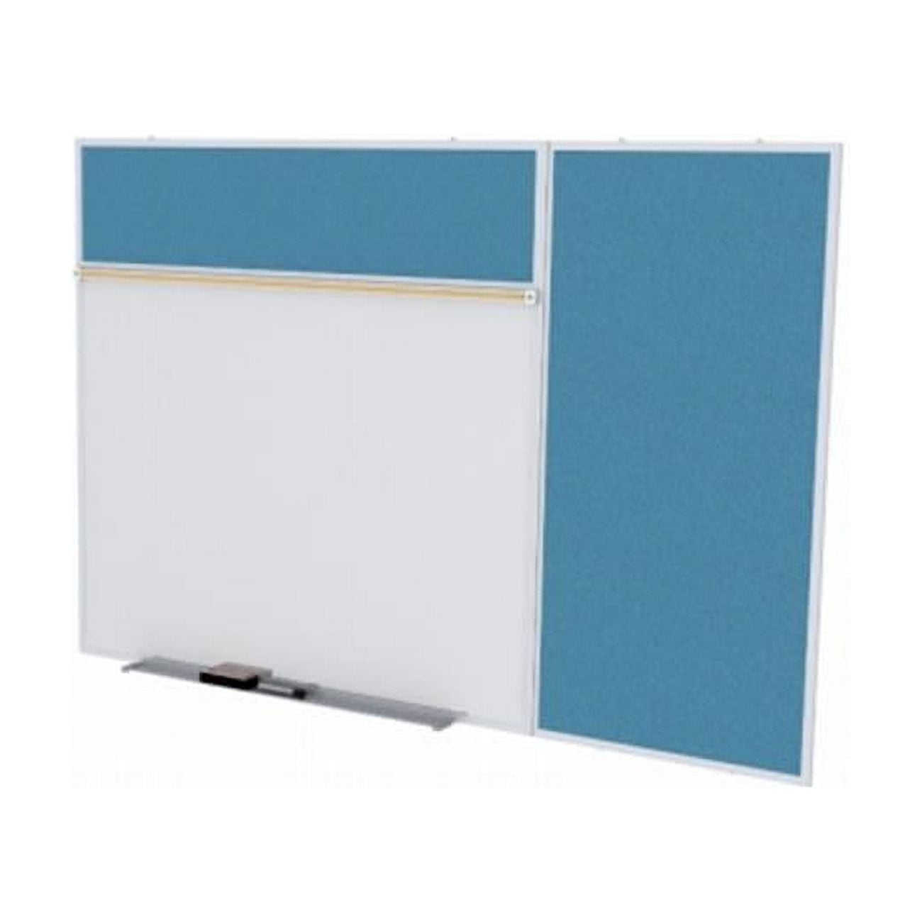 4 ft. x 8 ft. Style B Combination Unit - Porcelain Magnetic Whiteboard ...