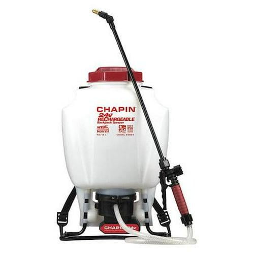 4 gal. 24V Rechargeable Sprayer, Polyethylene Tank, Cone, Fan, Jet ...