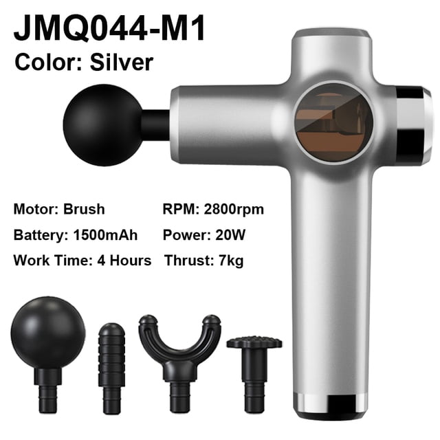 4 heads fascia gun percussion muscle relaxation electric massager ...