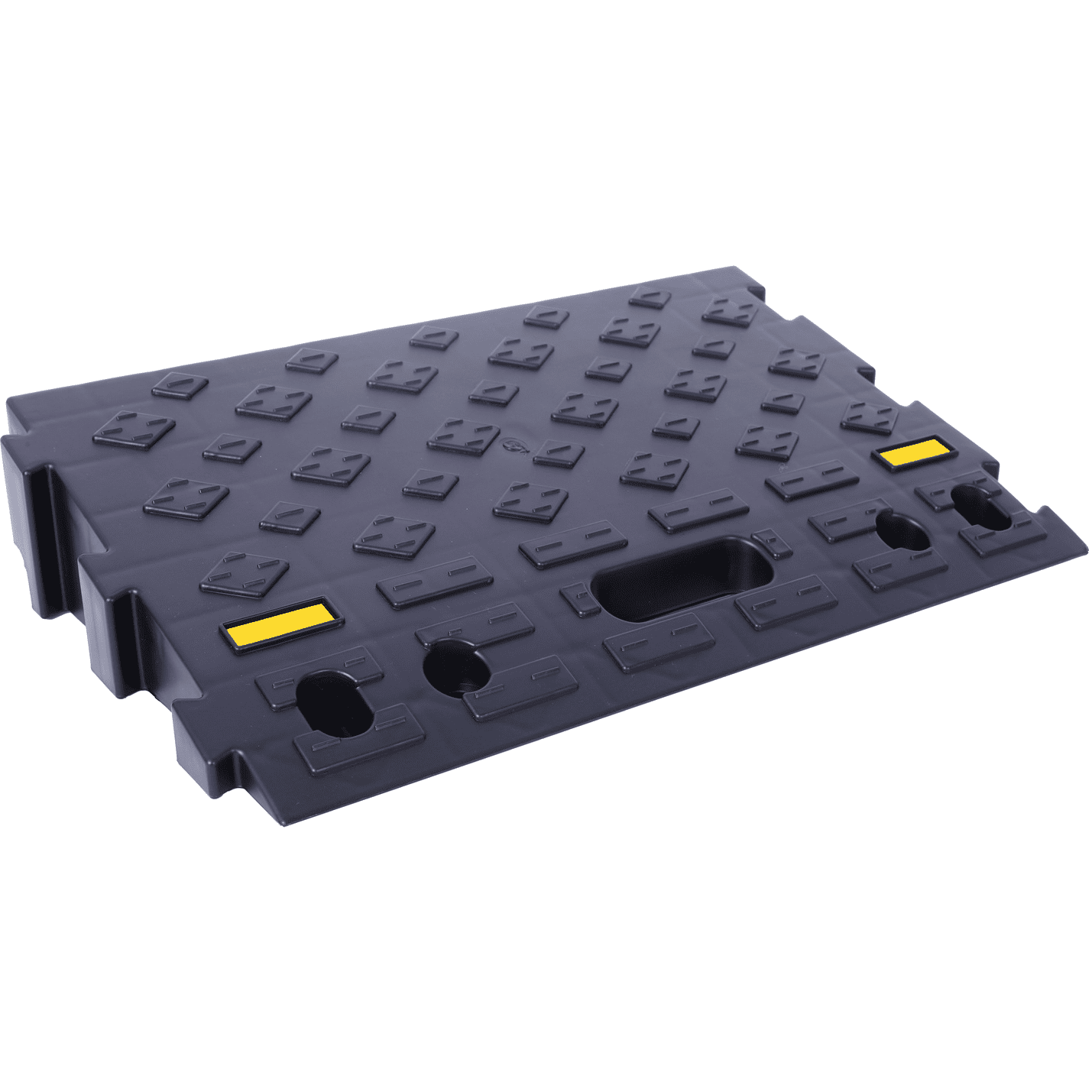 4" high 2-Piece Portable Automotive Curb Ramp, Heavy-Duty Plastic ...